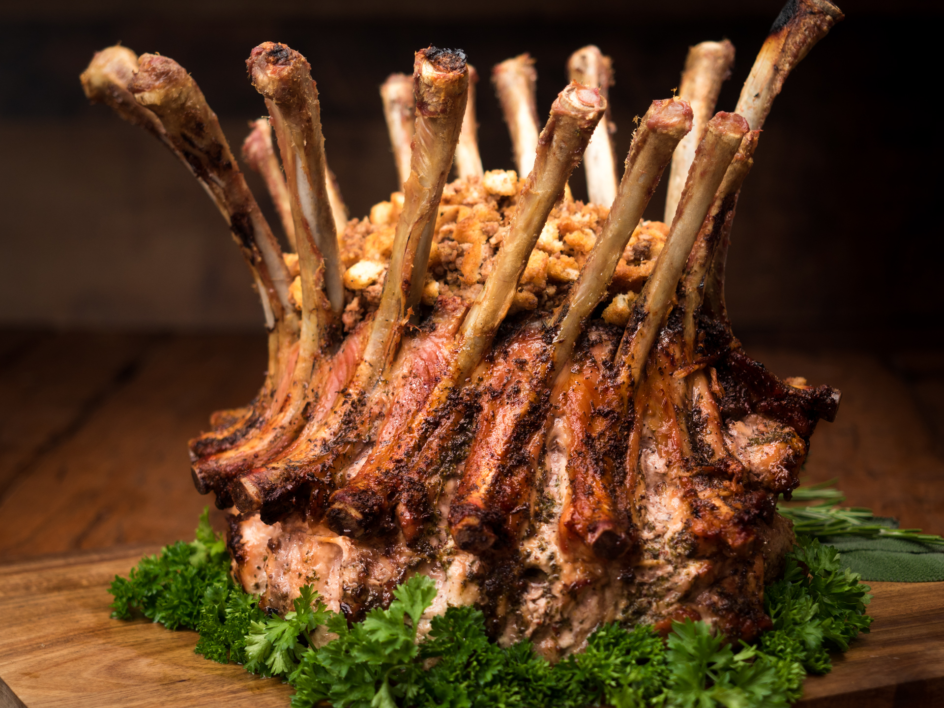 Crown Roast of Pork - GRILLED