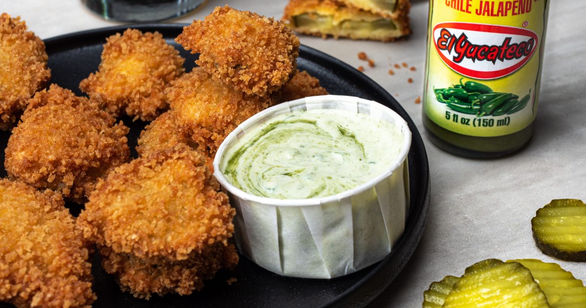 Fried Pickles with Jalapeño Mayo - GRILLED