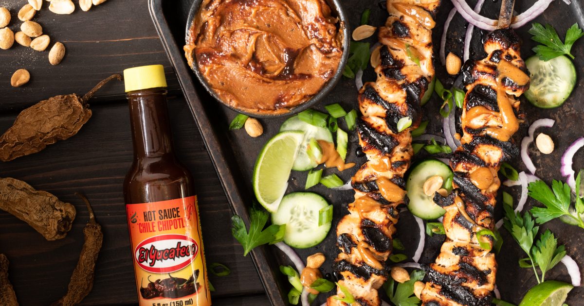 Chicken Satay with Chipotle Peanut Sauce - GRILLED