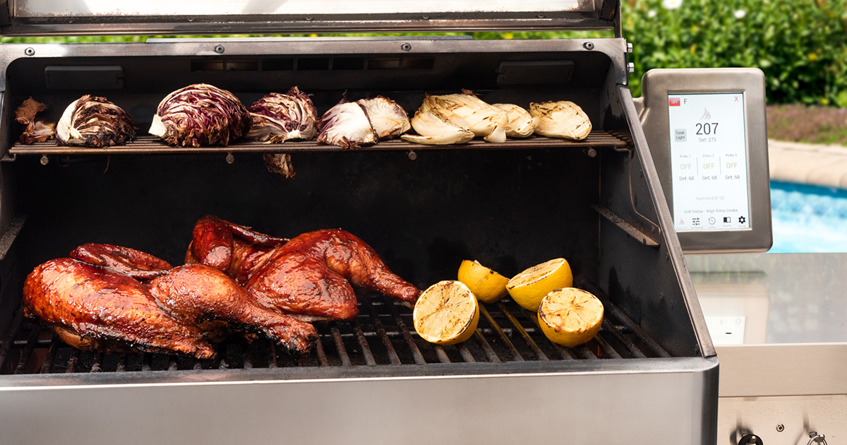 Hickory Smoked Chicken Halves - GRILLED